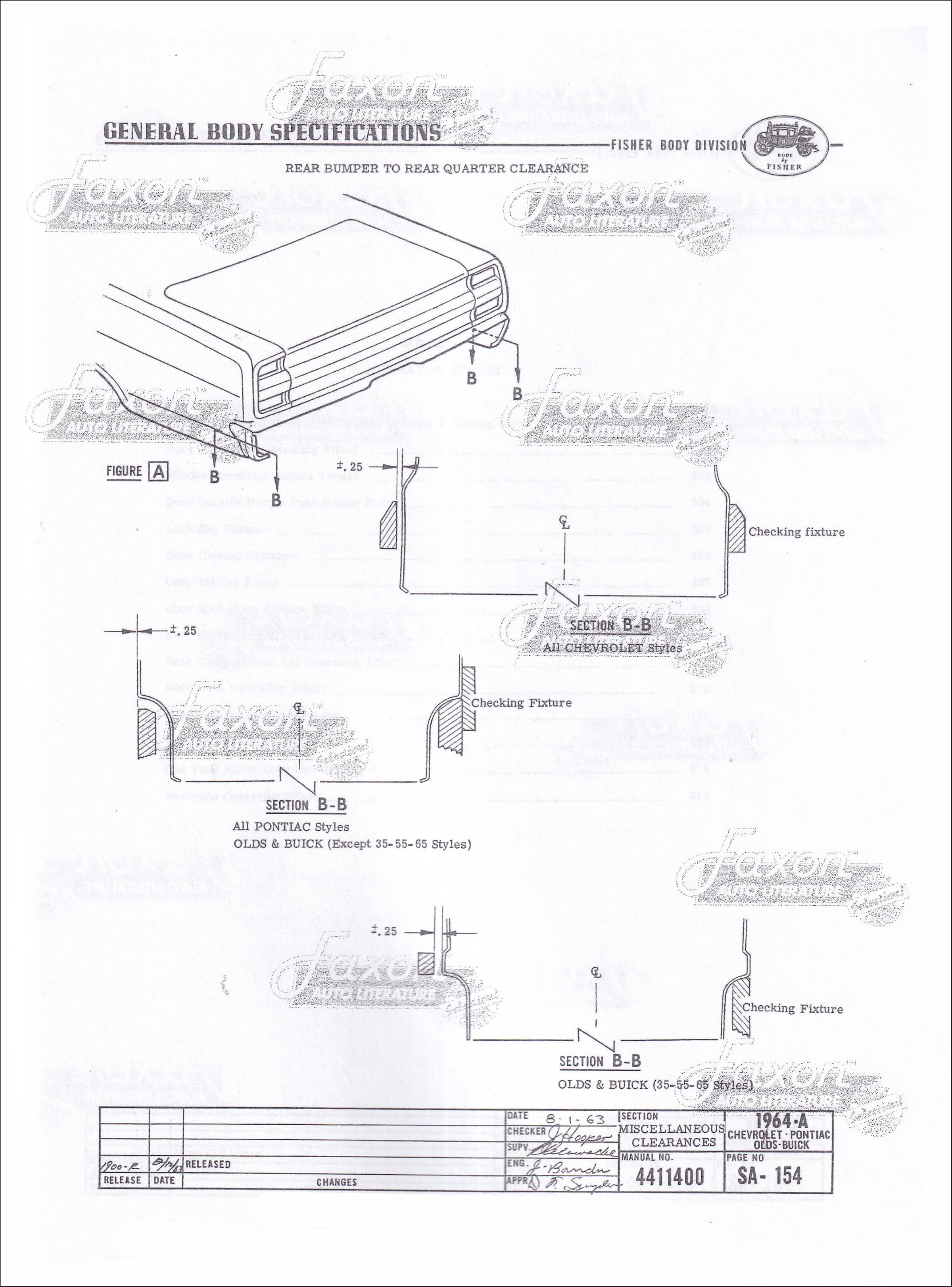 1965 Fisher A-Body Specifications Assembly Manual Reprint