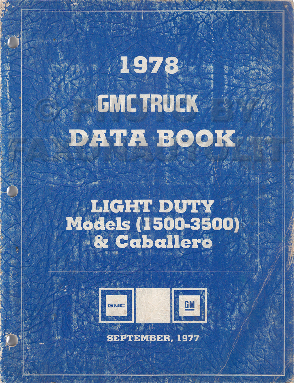 1978 GMC Light Duty Data Book Original 1978 GMC Light Duty Data Book Original